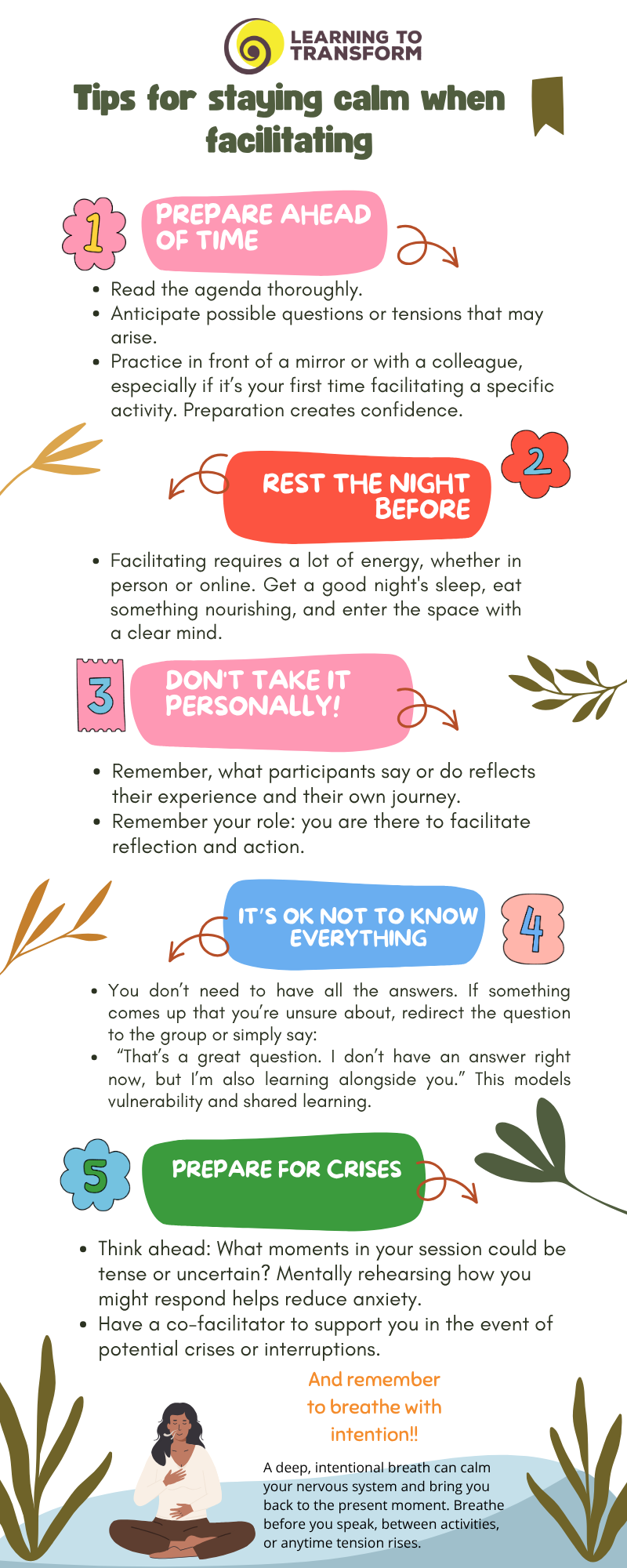 Keeping Calm While Facilitating [Infographic] – Learning to Transform